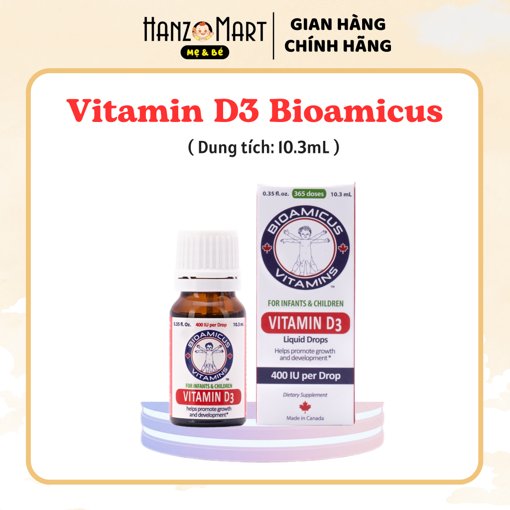 Vitamin D3 BioAmicus Tăng Khả Năng Hấp Thu Canxi cho xương chắc khỏe và ...