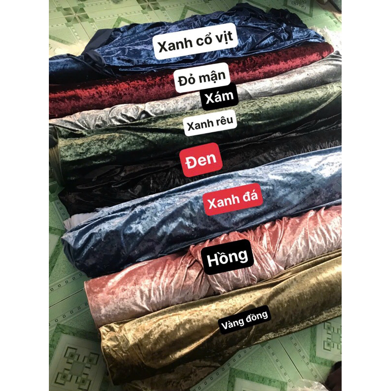 Vải Nhung Đá: nhiều màu đẹp lắm (Nhung Nhám) | Shopee Việt Nam