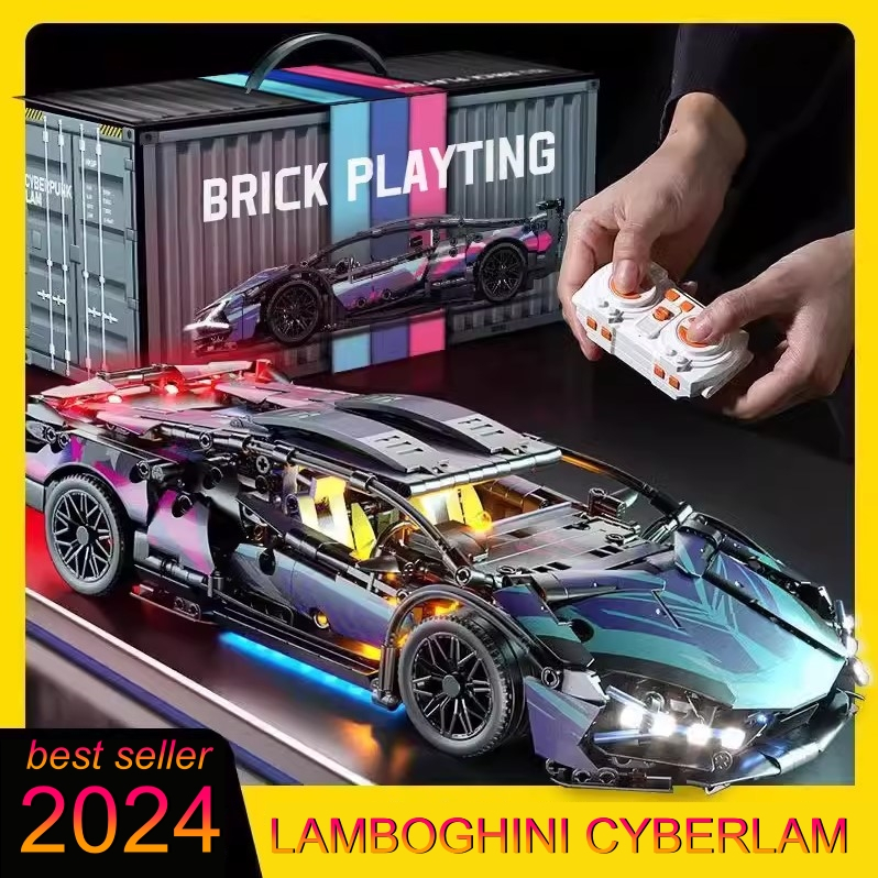 Mô hình siêu xe technic Lambo Cyber Lam tỉ lệ 1:14 quà tặng bé trai ...