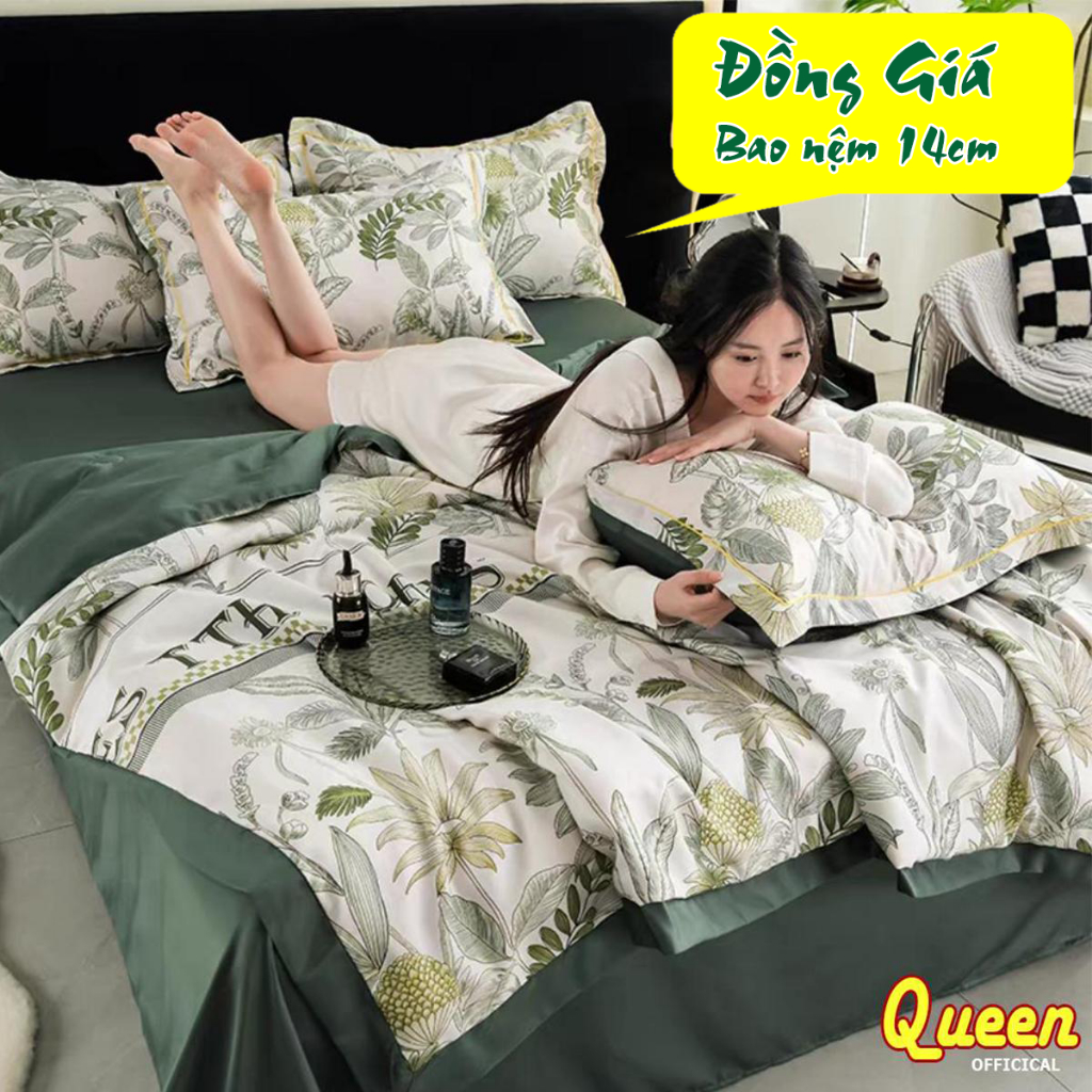 Set ga gối LỤA THÁI,ga giường m2. m4. m6x2m. m8x2m, chưa kèm chăn hè, drap lụa trải nệm ...