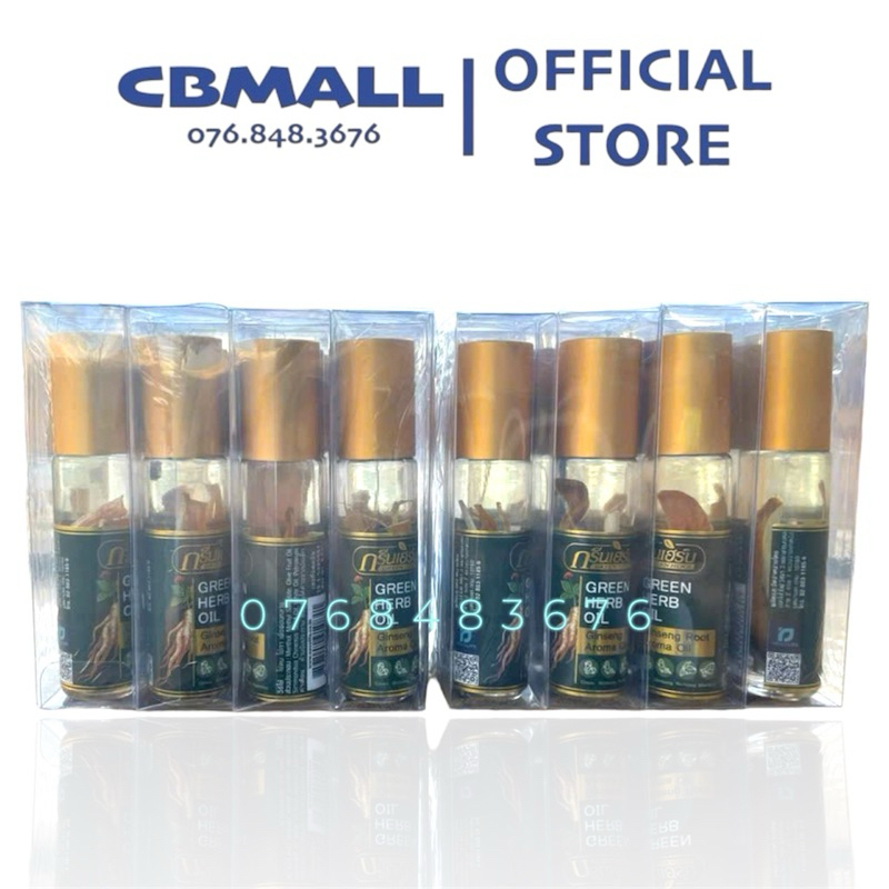 LỐC 12 CHAI Dầu Sâm Lăn Green Herb Oil Thái Lan 8cc | Shopee Việt Nam