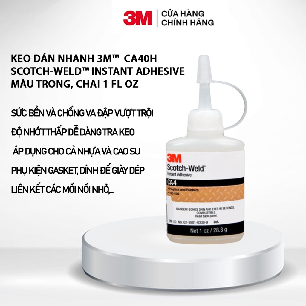 KEO DÁN NHANH 3M™ CA4 SCOTCH-WELD™ INSTANT ADHESIVE MÀU TRONG, CHAI 1 ...
