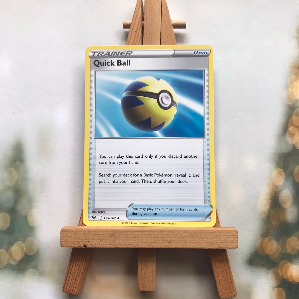 Thẻ hình Pokemon Quick Ball 179/202 - Lá bài lẻ Sword & Shield Base Set ...