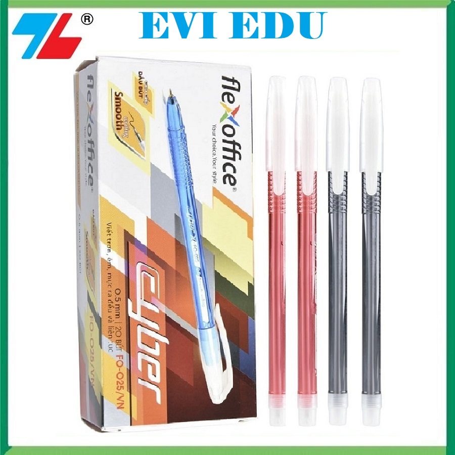 Hộp 20 cây bút bi Flexoffice Thiên Long FO-025 / FO025 ngòi 0.5mm viết êm trơn | Shopee Việt Nam