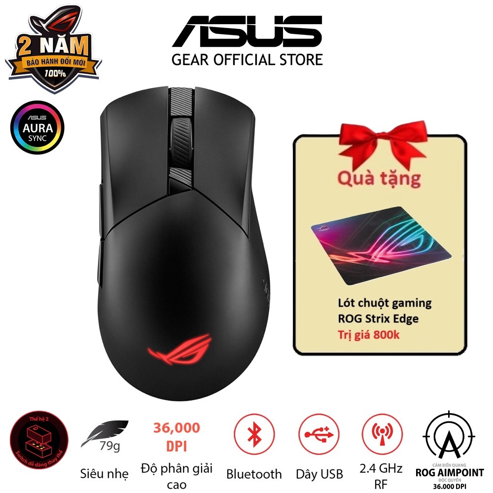 Chuột game FPS không dây ASUS ROG GLADIUS III Wireless AIMPOINT ...