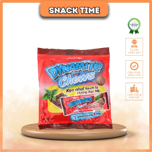 Dynamite Chews - Kẹo Dẻo Mềm Socola - Vị Bạc Hà Plus - Gói 125g ...