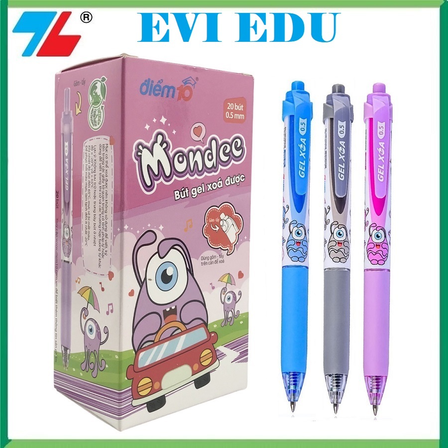 [Hàng chính hãng] Hộp 20 cây bút Gel Thiên Long xóa được Mondee Điểm 10 ...