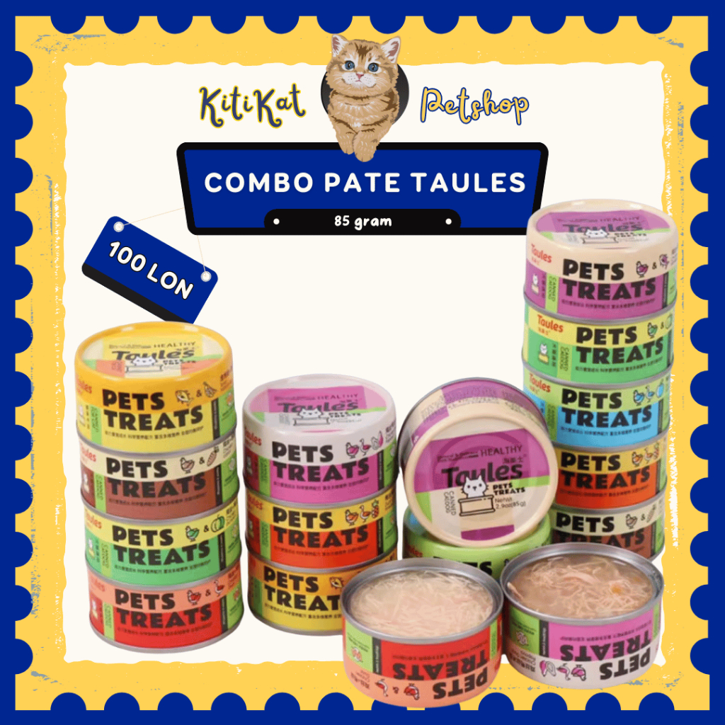 [COMBO THÙNG 100 LON] Pate cho mèo Taules mix rau củ lon 85g, Combo ...