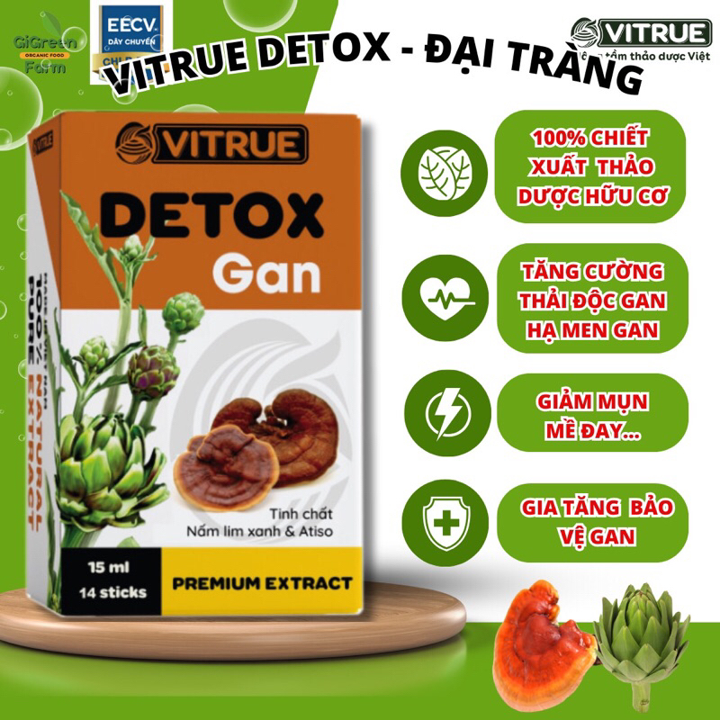 Vitrue detox gan tăng cường chức năng gan thải độc cho gan tăng cường ...