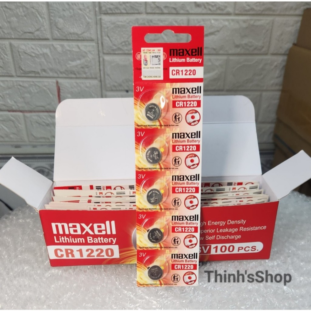 (Mẫu mới) Pin CR1220 / CR 1220 Lithium Maxell 3V Hàng chính hãng - Made ...