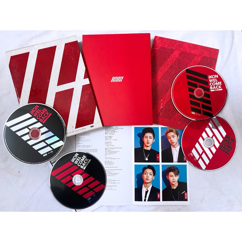 ikon welcome back album đã khui seal, gồm 2 CD kèm 2 DVD và Photobook ...