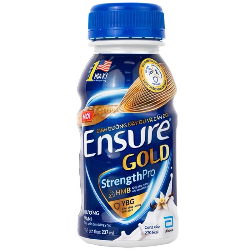 Sữa Ensure Gold StrengthPro hương vani 237ml Abbott tăng cường sức khỏe ...