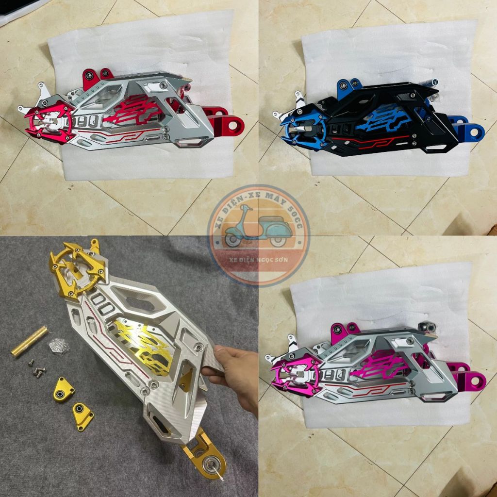 Gắp CNC V5 Nhôm Nguyên Khối, Càng sau cho xe điện, độ hoàn thiện cao, chi tiết sắc nét, phù hợp ...