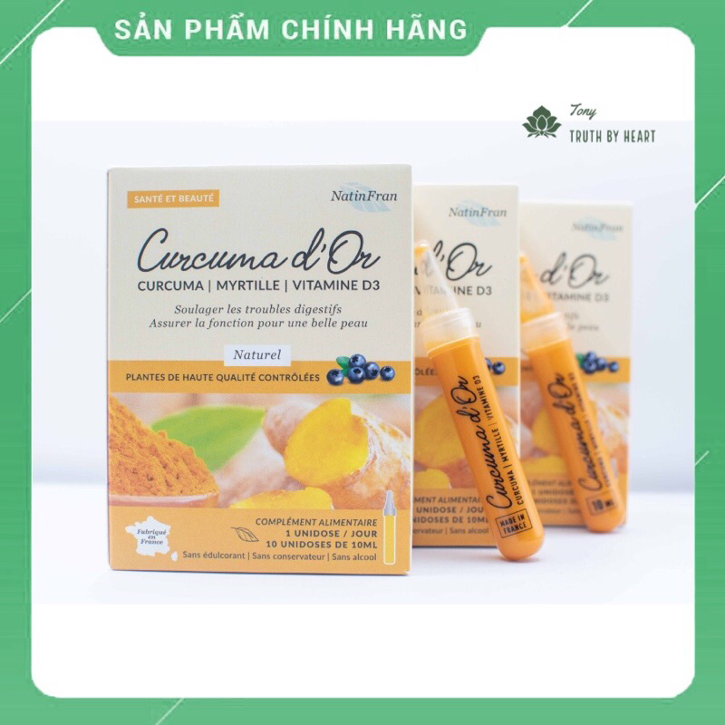 Tinh chất nghệ Nano Curcumin Vitamin D3 NatinFran (10 ống) | Shopee ...
