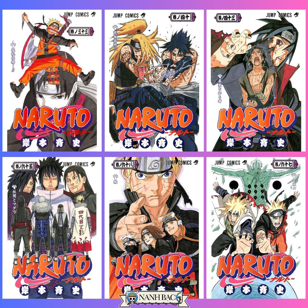 [COMBO] 6 Tờ Poster Manga Naruto Shippuden Dán Tường khổ giấy A4 chống ...