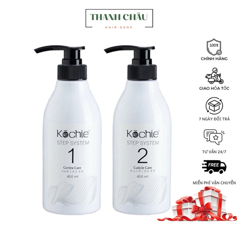 Bộ kem phục hồi cao cấp Kochie 450ml*2 Salon tóc thương hiệu Nhật Bản ...
