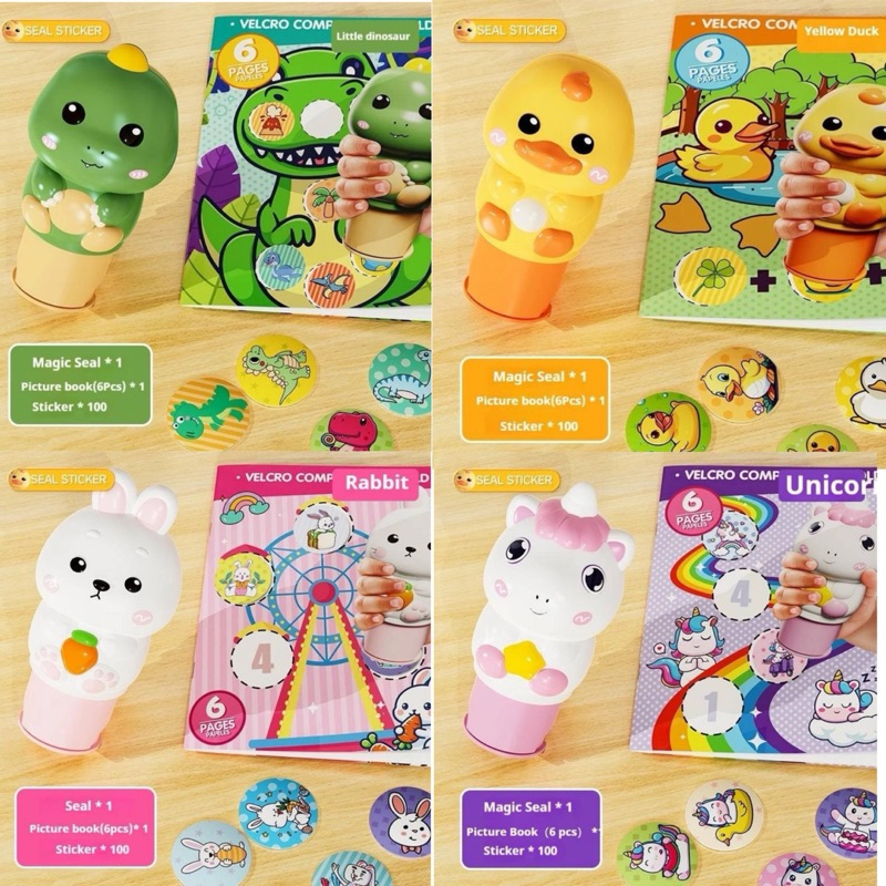 Đồ Chơi Bóc Dán Sticker. Con Dấu Sticker 100 miếng nhãn dán in hình ...