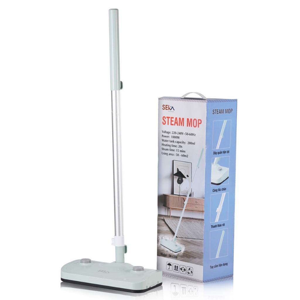 Cây lau nhà chổi lau nhà xịt hơi nước nóng SEKA SK550 cao cấp, công nghệ hiện đại làm sạch và ...