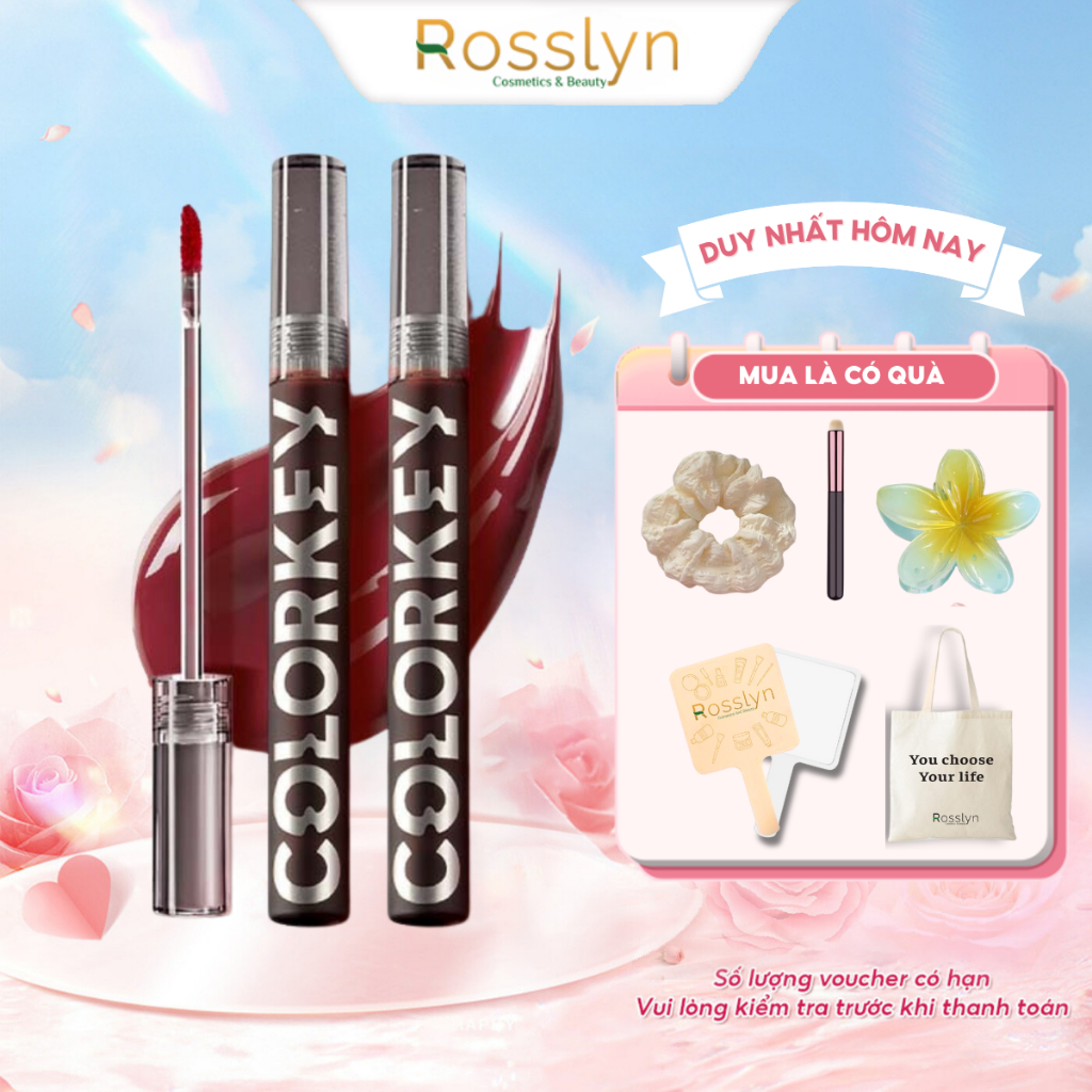 COLORKEY Son tint bóng Colorkey dạng lỏng lâu trôi glasting water tint ...