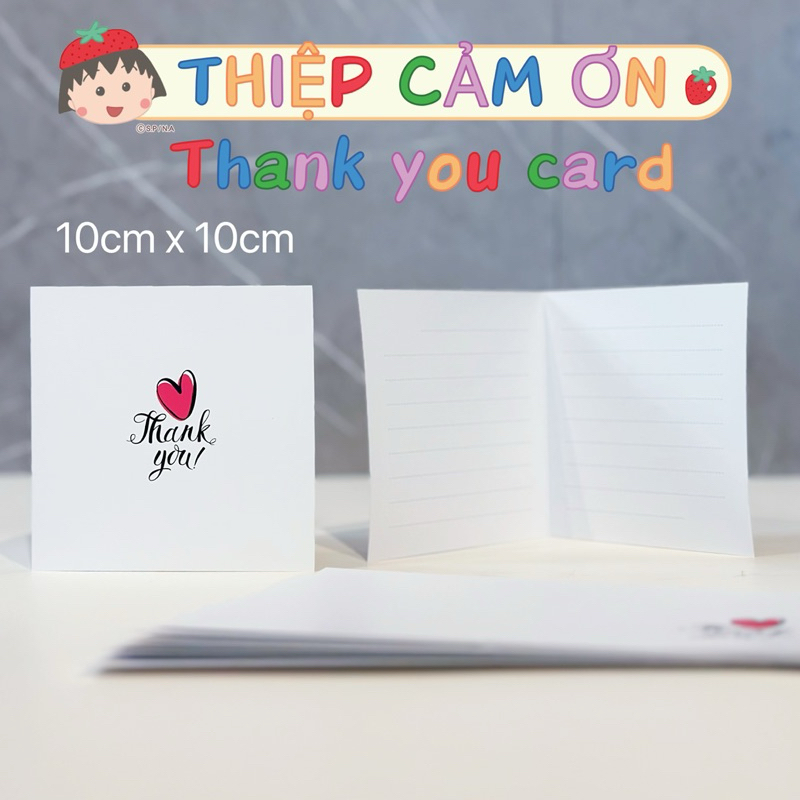 10 THIỆP THANK YOU in 2 mặt cán màng mờ không trầy xước | Shopee Việt Nam