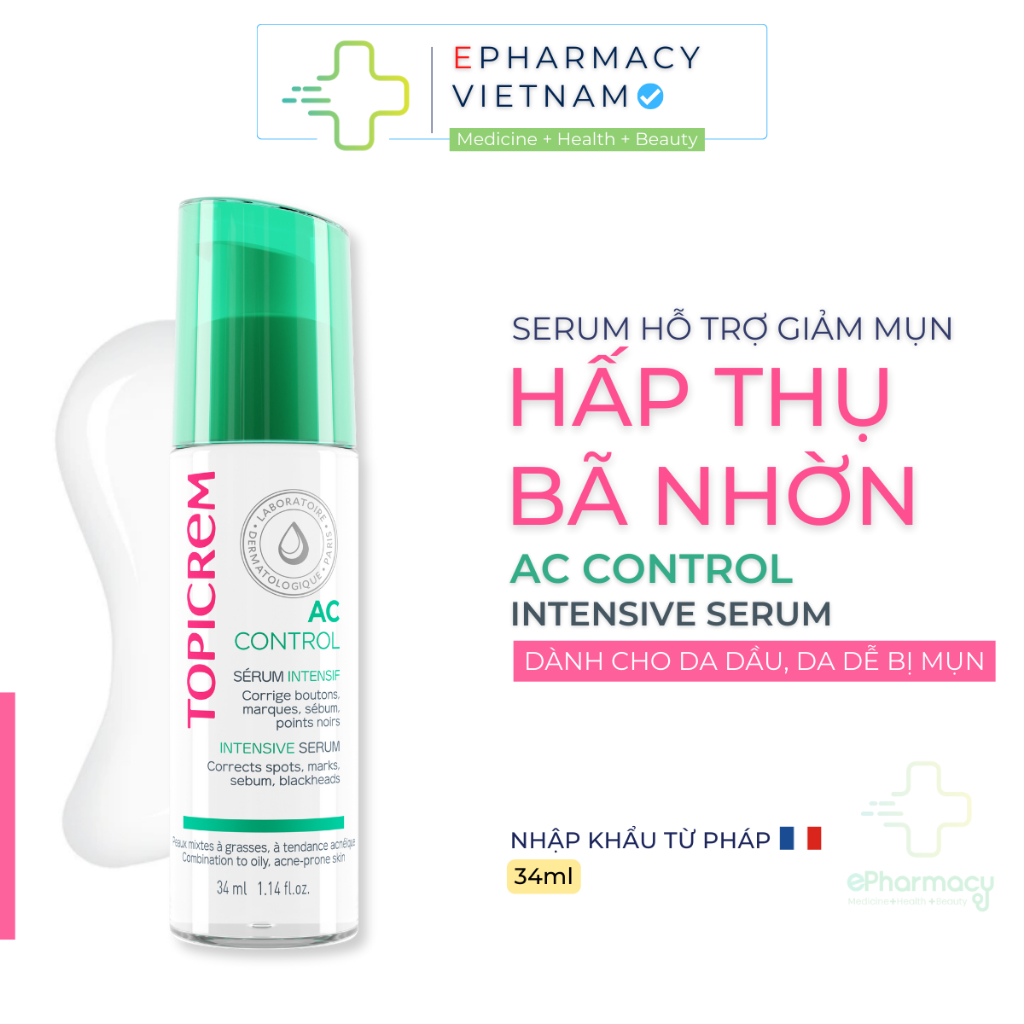 Serum TOPICREM AC Control Intensive Dành Cho Da Dầu Mụn 34ml | Shopee ...