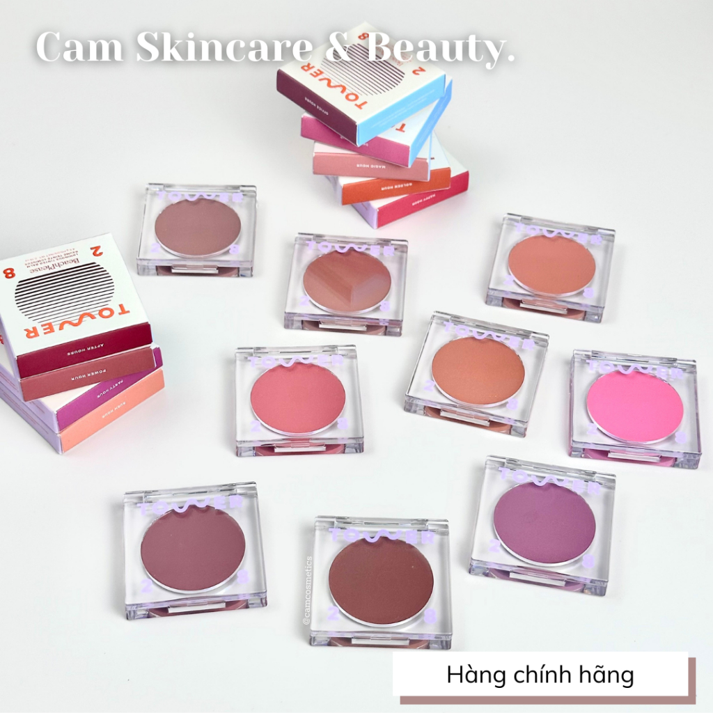 Sẵn Full Bảng Màu - Má hồng và son dạng kem Tower 28 BeachPlease Lip ...