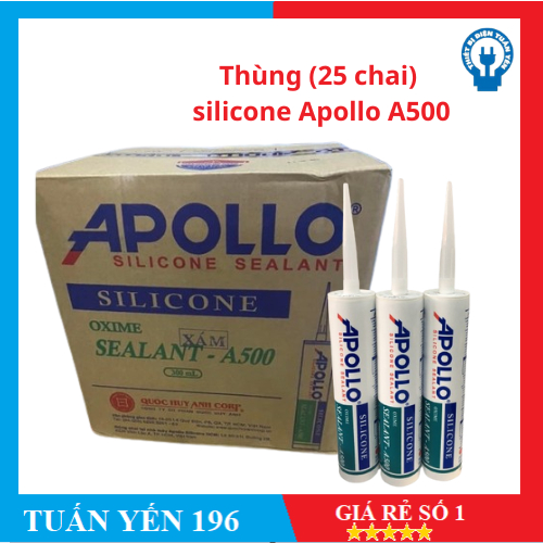 [Freeship]Thùng (25 chai) silicone Apollo A500, Keo silicone dán nhôm ...
