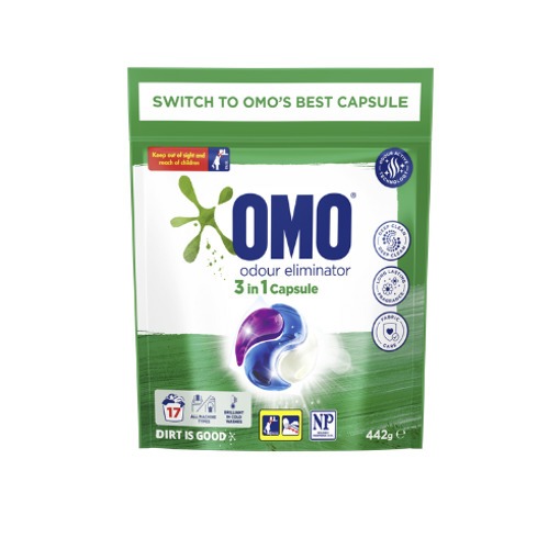 Viên giặt OMO 3 trong 1 siêu đậm đặc - khử mùi túi 442g/42g | Shopee Việt Nam