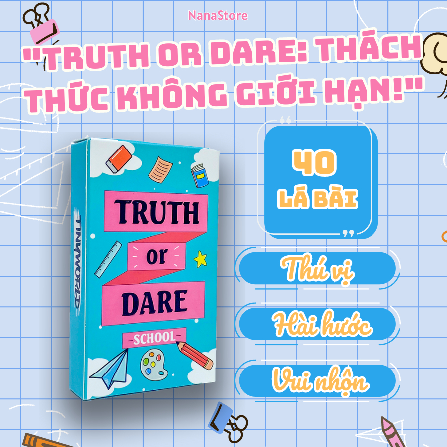 Bộ bài Drinking Game Truth or Dare Học Đường dành cho nhóm bạn | Shopee Việt Nam