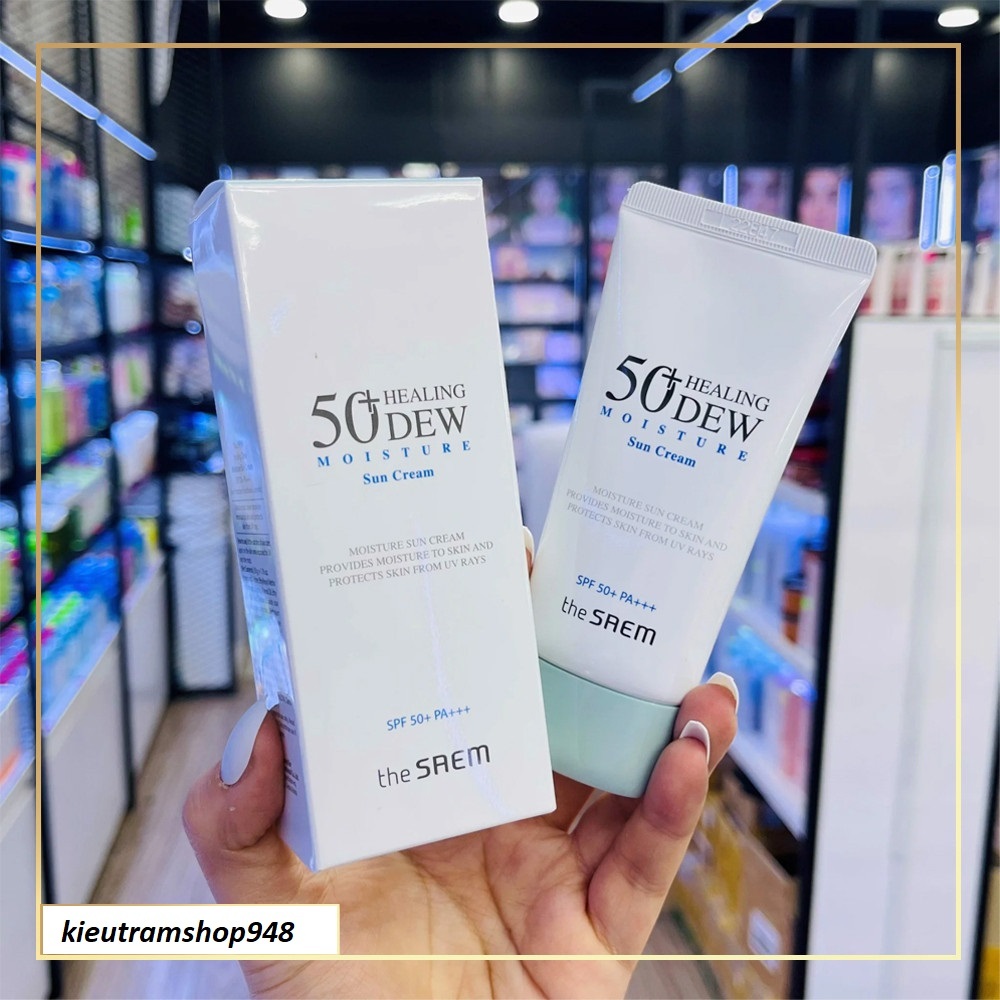 Kem Chống Nắng Dưỡng Ẩm The Saem Healing Dew Moisture Sun Cream SPF 50+ 50ml ( DATE 03/05/2025 ...