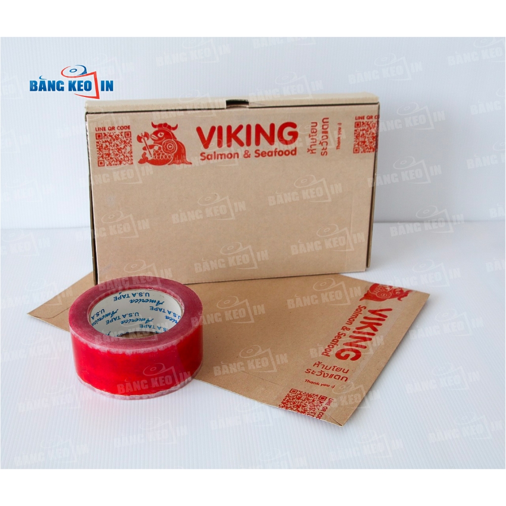[MẪU THAM KHẢO] Băng Keo In Theo Yêu Cầu Nền Trong + In 1 Màu 48MM Dán Thùng 120 cuộn | Shopee ...