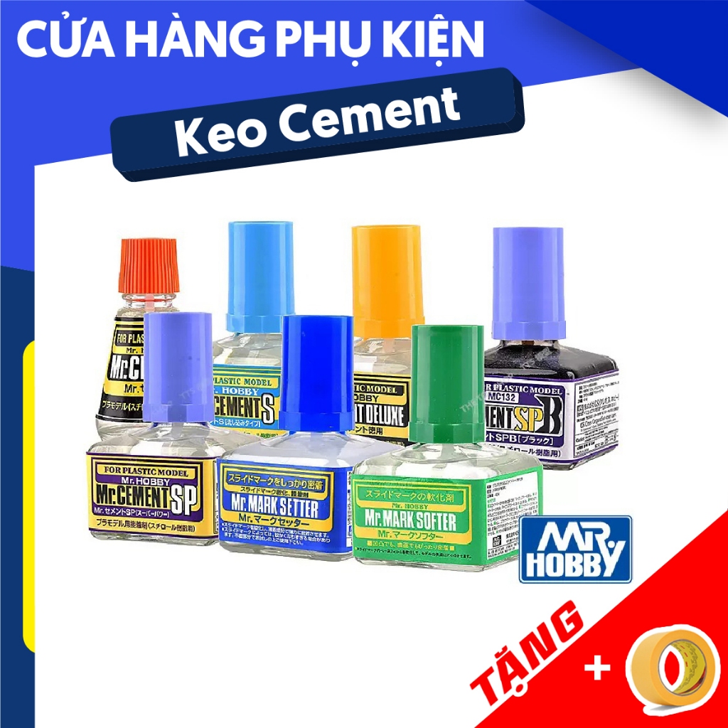 Tổng hợp keo dán mô hình Mr. Hobby - Mr. Cement S / SP / SPB Siêu mỏng ...