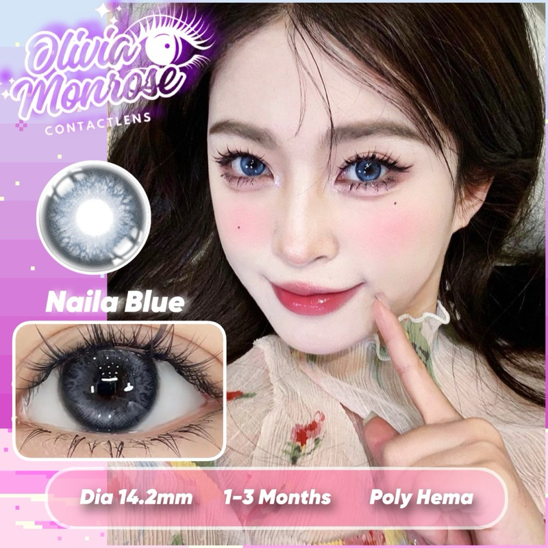 Kính Áp Tròng ( Lens mắt ) Douyin lens - Naila Blue ( Có cận 0- 7 diop ...