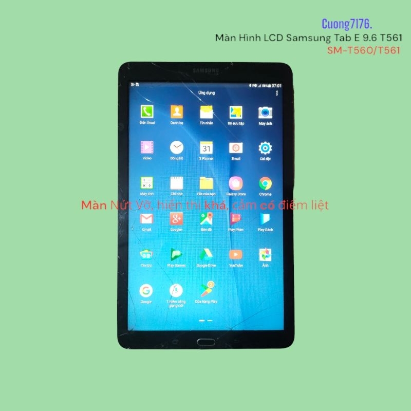 Màn Hình Samsung Tab E 9.6 T561 (SM-T560/T561) Nứt Vỡ Kính Hiển Thị Khá Cảm Ứng Liệt Vài Điểm ...