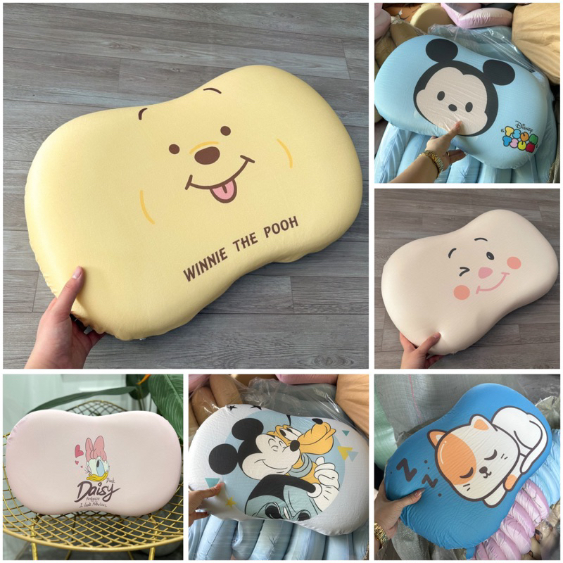 Gối cao su non thiết kế bụng mèo DISNEY, chống đau mỏi cổ vai gáy, hỗ ...