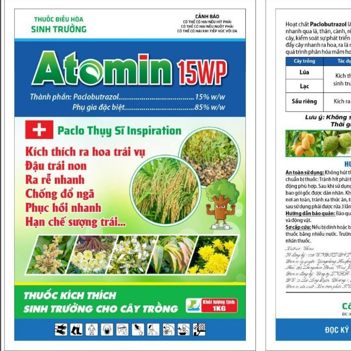 ATOMIN PACLO Thụy Sĩ 15WP gói 1kg | Shopee Việt Nam