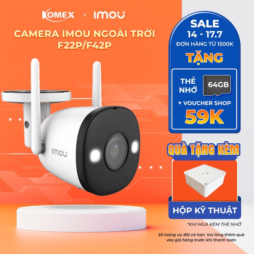 Camera imou wifi ngoài trời IMOU F22P F22FP F32FP 2M 1080P tích hợp đèn ...