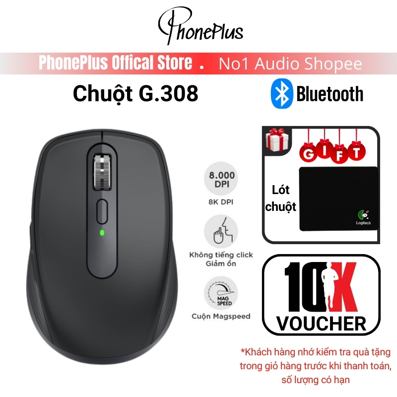 Chuột Laser Mini Logitech G308 OEM Bản Mới Dành Cho Máy Tính, SmartTv Nhẹ Êm Lướt Siêu Mượt BH 1 ...