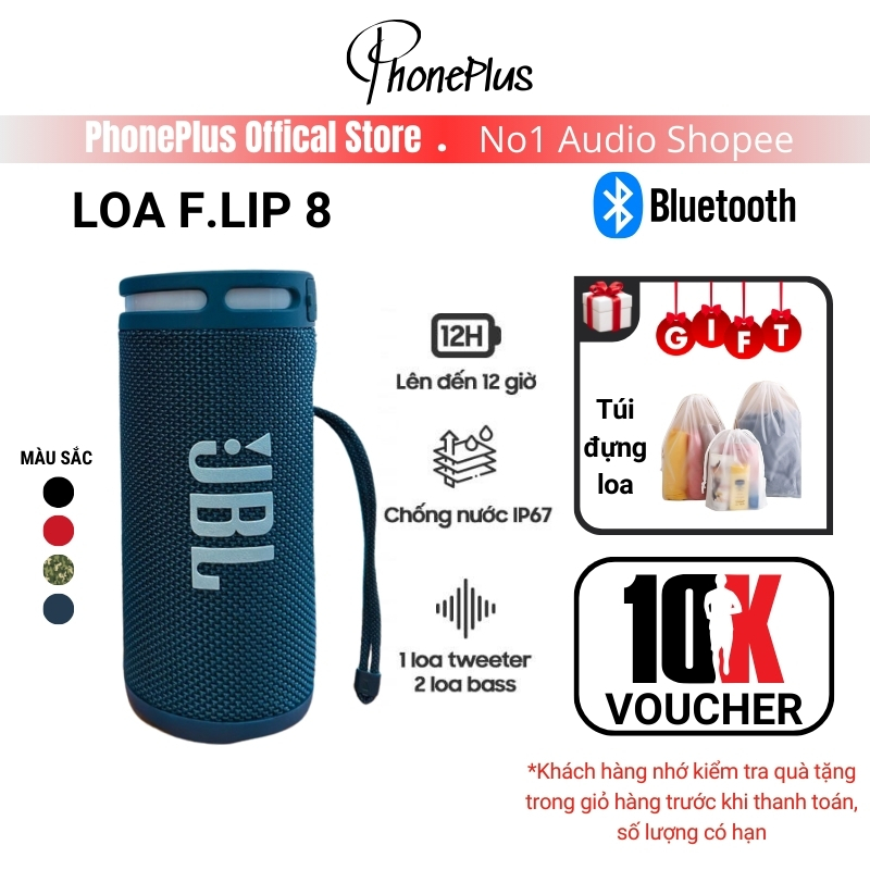 Loa Bluetooth Mini Flip 8 Bản Mới 2024 Loa Kép Công Suất 10W Đèn Led ...