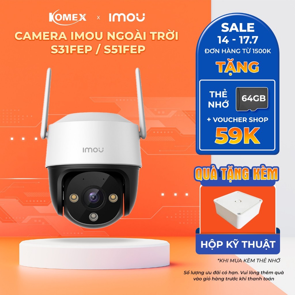 Camera IMOU ngoài trời S31FEP (Cruiser SE+ 3MP)/ S51FEP (Cruiser SE+ ...