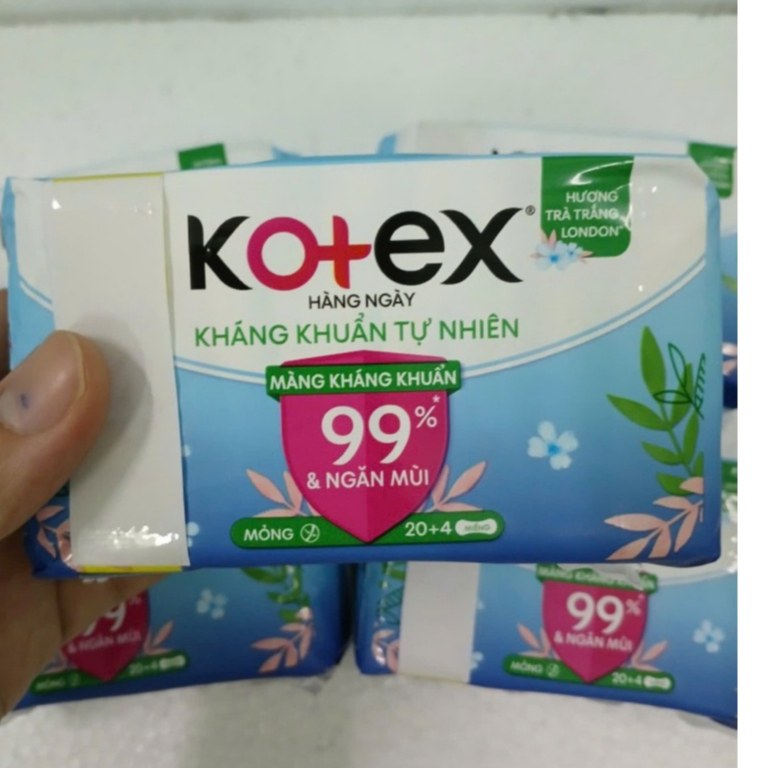 Băng Kotex (HÀNG NGÀY) gói 20 miếng băng kotex hàng ngày kháng khuẩn ...