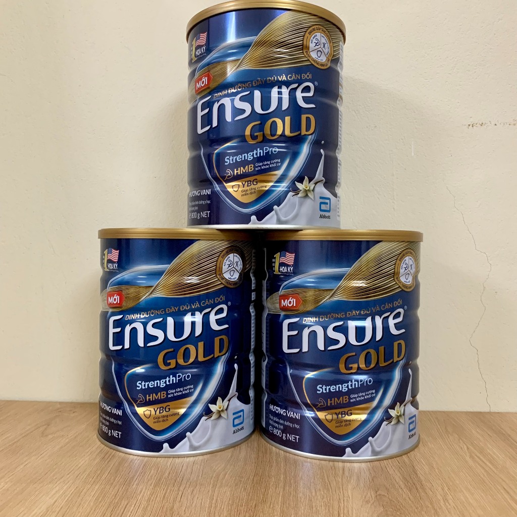 [ Combo 3 - 4 hộp ] Sữa bột Ensure Gold Abbott hương vani 800g | Shopee Việt Nam