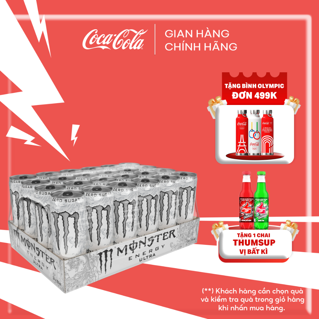 Lốc 24 Lon Nước Giải Khát Tăng Lực Monster Energy Ultra Zero 355ml/Lon ...