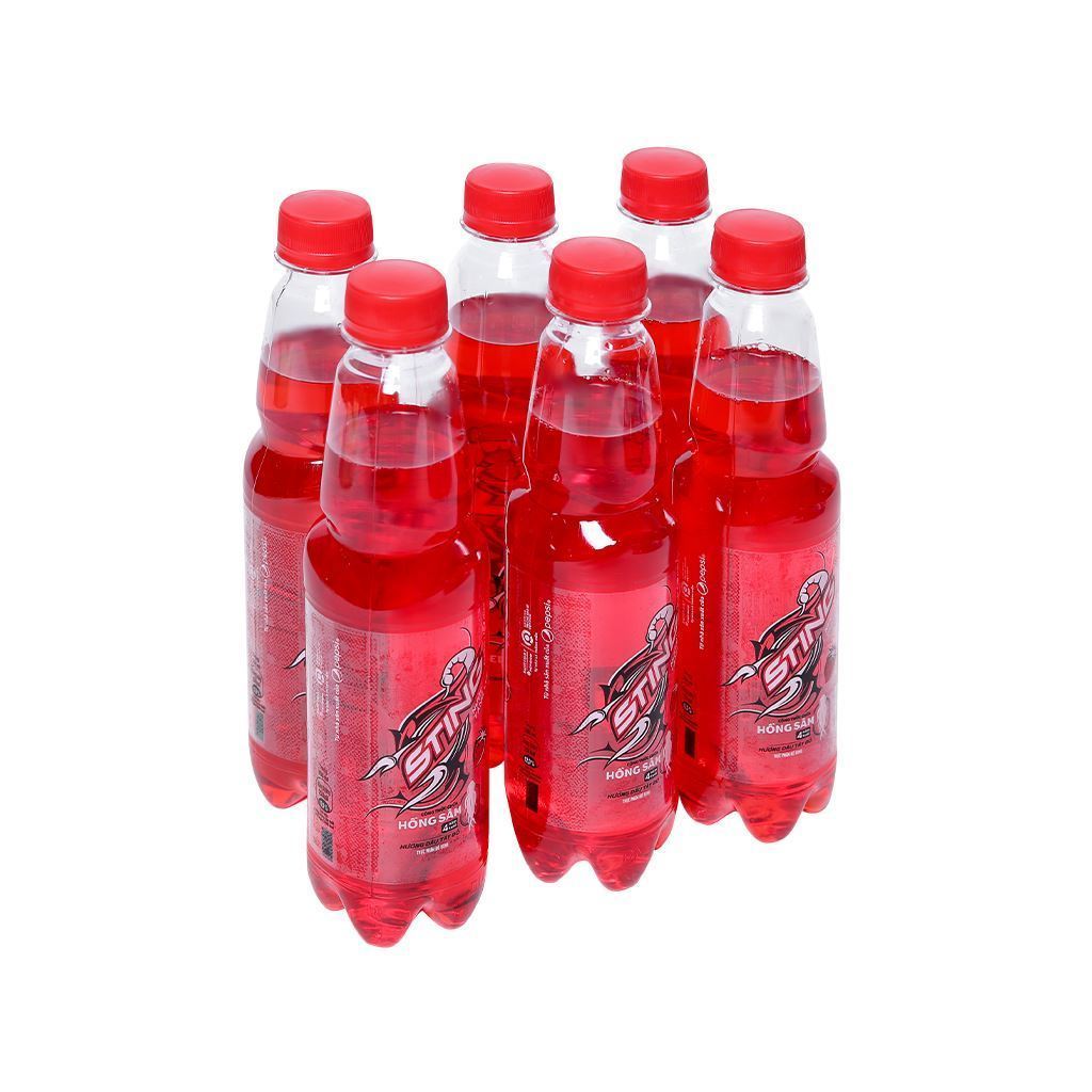 Lốc 6 chai nước tăng lực Sting đỏ hương dâu 320ml/ lốc 6 chai sting ...