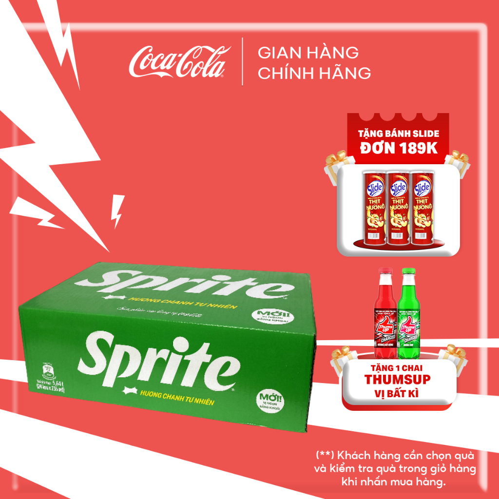 Thùng 24 Lon Mi-nhon Nước Giải Khát Có Gas Sprite Hương Chanh 235ml/lon ...