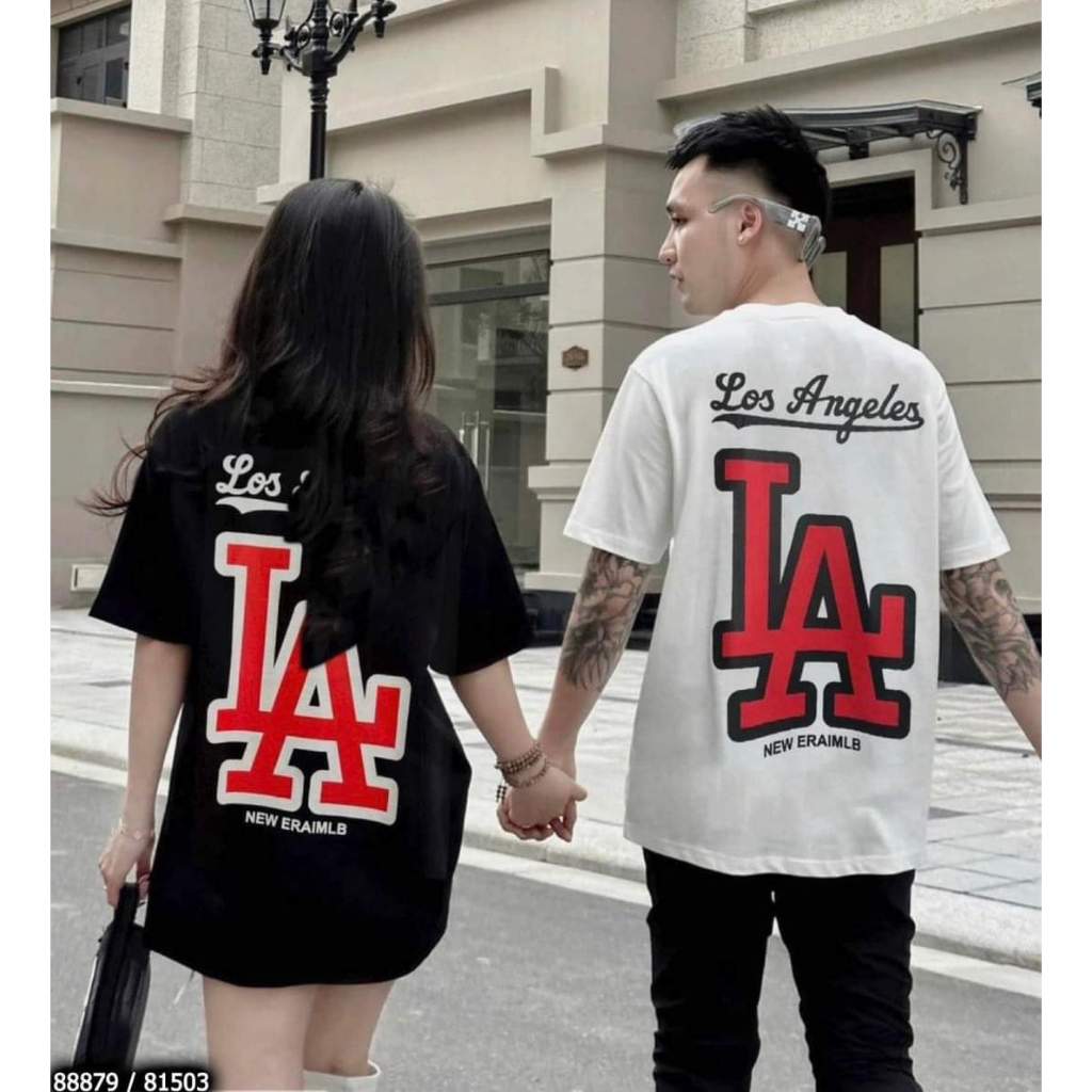 Áo Thun Mlb unisex Nam Nữ In Logo LA From chuẩn Siêu Nét Chất Vải Cotton 100% Thoáng Mát Thấm ...