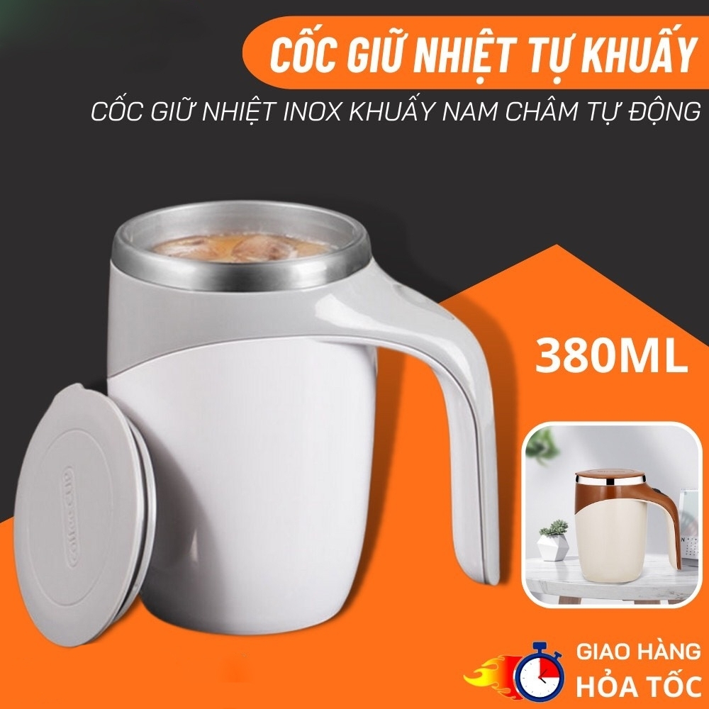 Cốc Khuấy Tự Động Dùng Pin Siêu Tiết Kiệm, Dễ Sử Dụng, Chất Liệu Thép 304 Không Rỉ, Giữ Nhiệt ...