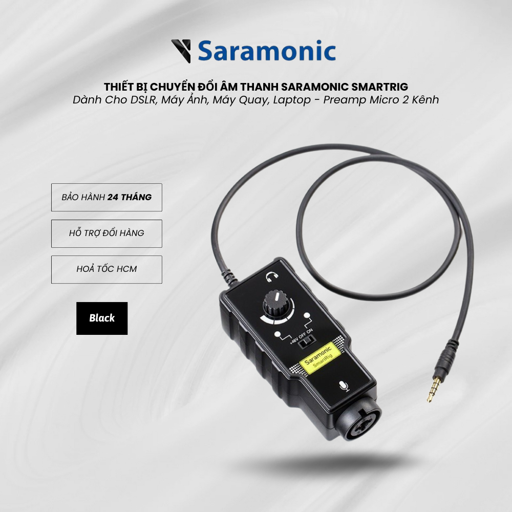Thiết bị chuyển đổi âm thanh Saramonic SmartRig - Dành cho DSLR, máy ảnh, máy quay, lapto ...