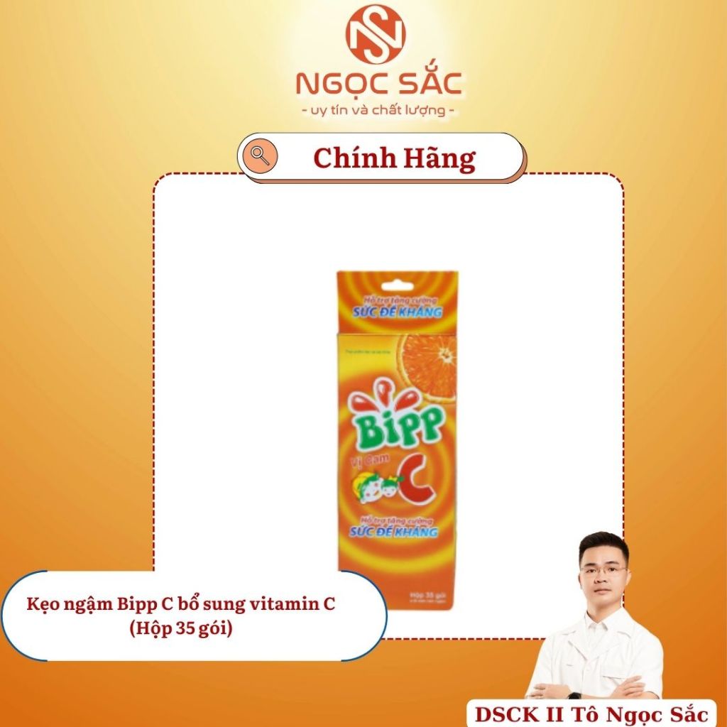 Viên ngậm Bipp C DHG Pharma vị cam hỗ trợ tăng cường sức đề kháng (35 ...