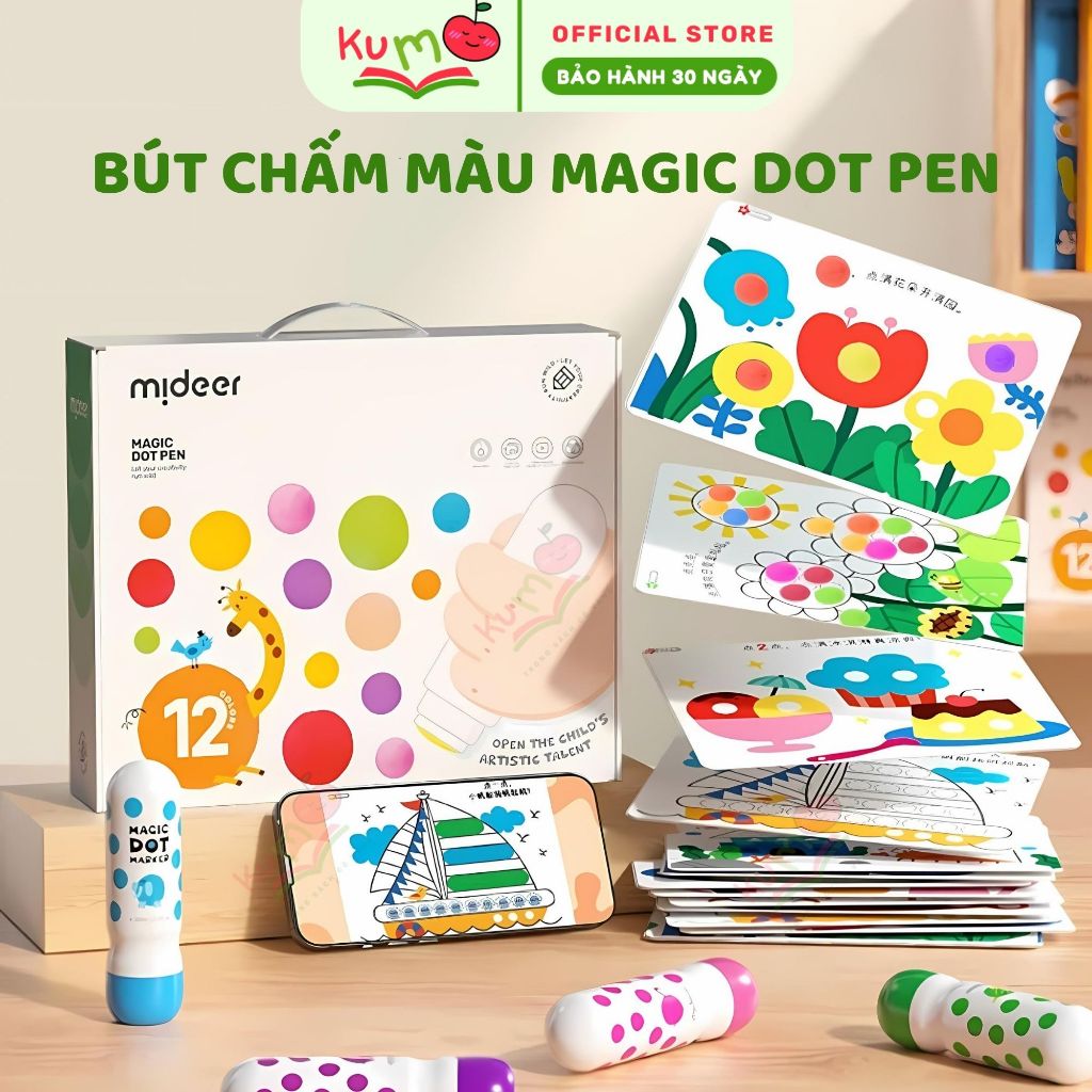 Bút chấm màu nước ma thuật Mideer Magic Dot Marker cho bé từ 1+ tuổi ...
